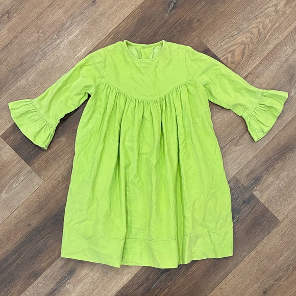 Kelly's Kids | Dresses | Kellys Kids Green Corduroy Dress Bell Sleeves ...